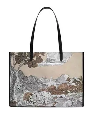 INOUI EDITIONS Printed Shoulder Bag - Neutrals