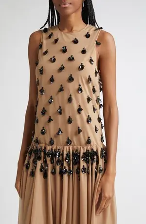 DIOTIMA Embellished Drop-waist Cocktail Dress