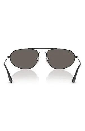 Ray-ban 62mm Oversized Irregular Sunglasses - Black/dark Grey