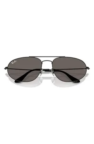 Ray-ban 62mm Oversized Irregular Sunglasses - Black/dark Grey