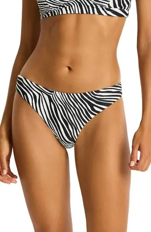 SEA LEVEL Zebralis Rio Bikini Bottoms - Black