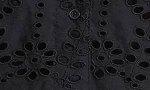 SEA LEVEL Ibiza Cotton Eyelet Cover-up Bowling Shirt
