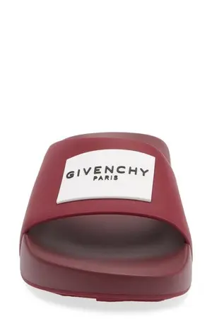 Givenchy Label Slide Sandal - Red Cherry