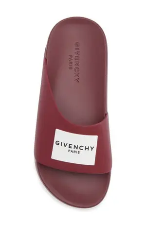 Givenchy Label Slide Sandal - Red Cherry