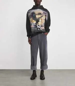REPRESENT Cotton Eagle Hoodie - Black