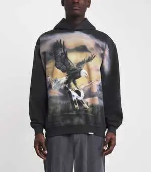 REPRESENT Cotton Eagle Hoodie - Black