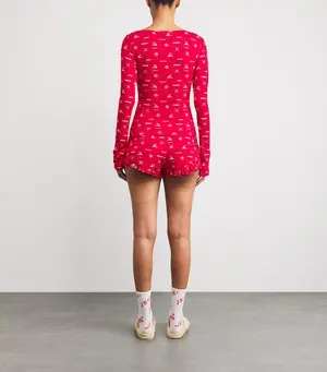 SKIMS Modal-blend Festive Print Pyjama Top