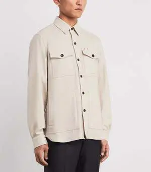Isaia Cashmere Overshirt - Beige
