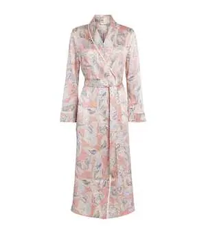 Derek Rose Silk Brindisi Robe - Pink