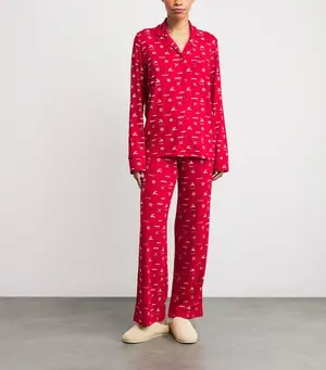 SKIMS Modal-blend Festive Print Pyjama Set