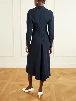 Victoria Beckham Crepe Midi Dress - Blue
