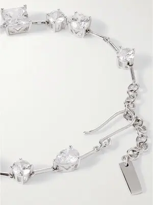 Completedworks Delicate Rhodium-plated Cubic Zirconia Bracelet