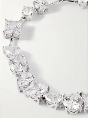 Completedworks Delicate Rhodium-plated Cubic Zirconia Bracelet