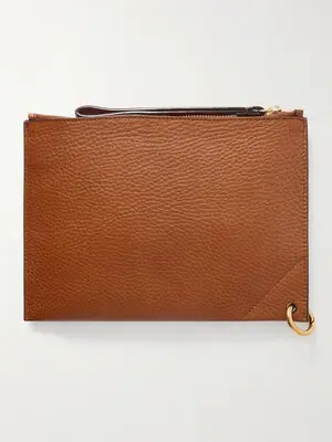 Chloé Embellished Textured-leather Pouch