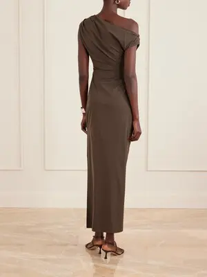 SIR. Sol Gathered Embellished Shell Midi Dress