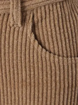 THE ROW Clair Corduroy Wool Blend Wide-leg Pants - Brown