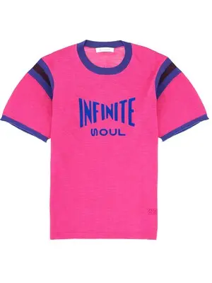 WALES BONNER T-shirt "soul - Fuchsia