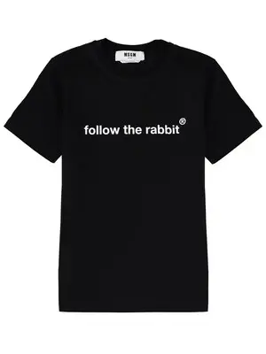 MSGM Follow The Rabbit" T-shirt - Black
