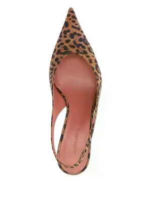 Amina Muaddi 55mm Anok Slingback Pumps - Brown