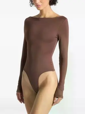 Manière De Voir Ternelle Boat Neck Bodysuit - Brown