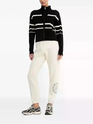 Dkny Striped Zip Cardigan - Black