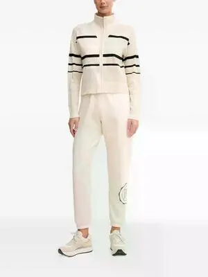 Dkny Striped Zip Cardigan - Neutrals