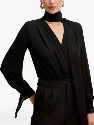 Elisabetta Franchi Tie-neck Long-sleeve Top