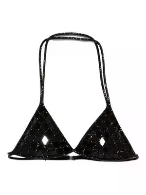 NUE Mirror Triangle Bikini Top - Black