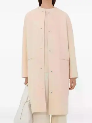 Loulou De Saison Kerry Collarless Coat - Neutrals