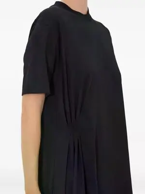 Loulou De Saison Crew-neck Asymmetrical Dress - Black