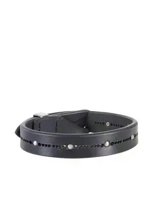 ORTIGNI Studded Buckle Bracelet - Black