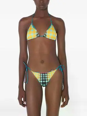 JEAN PAUL GAULTIER Printed Tie Bikini Set - Yellow