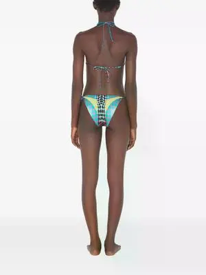 JEAN PAUL GAULTIER Printed Tie Bikini Set - Yellow