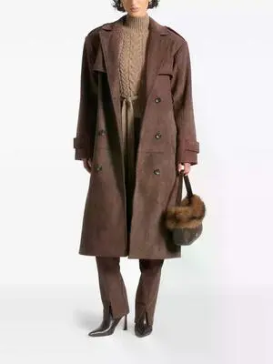 Manière De Voir Amance Double-breasted Belted Trench Coat