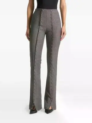 Manière De Voir Maniere De Voir Tailored Button Detail Flared Trousers - Grey
