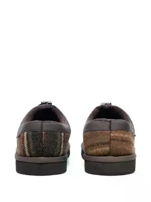 LES DEUX Check-pattern Slippers