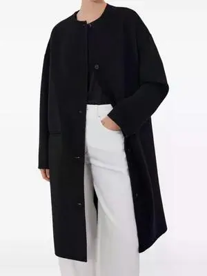 Loulou De Saison Kerry Collarless Coat - Black