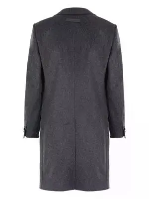 Zegna Single-breasted Buttoned Coat - Grey