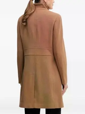 Dkny Button-front Funnel-neck Coat