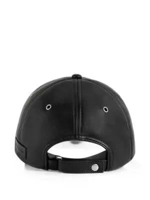 Manière De Voir Vegan Leather Baseball Cap - Black