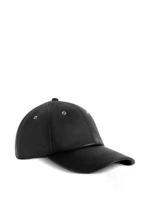 Manière De Voir Vegan Leather Baseball Cap - Black