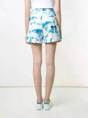 Isolda High-waist Printed Shorts