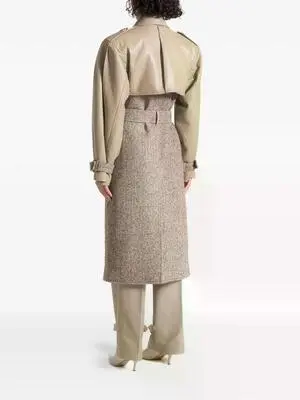 Manière De Voir Carina Herringbone-pattern Trench Coat