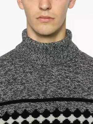 FERRANTE Patterned Roll-neck Sweater