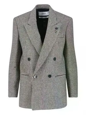 LARDINI Houndstooth Double-breasted Blazer