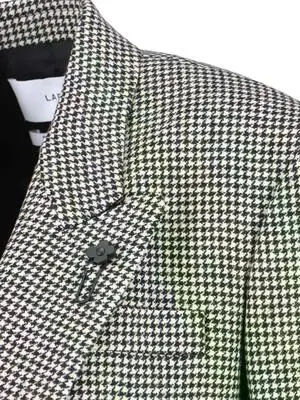 LARDINI Houndstooth Double-breasted Blazer