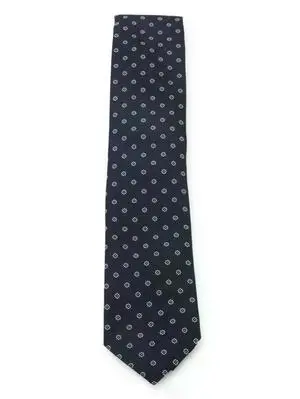 Zegna Floral-pattern Neck Tie - Blue