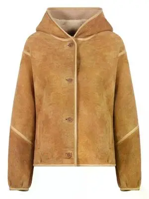 SALVATORE SANTORO Shearling-trim Suede Jacket