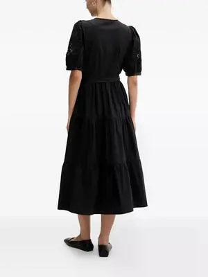 Dkny Lace Insert Tiered Midi Dress