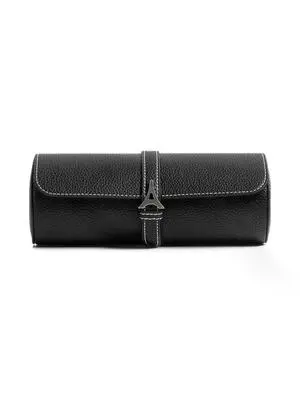Manière De Voir Pebbled Faux-leather Watch Box - Black